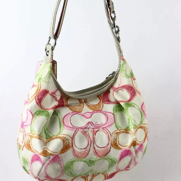 Coach | Bags | Coach White Multicolor Signature Shoulder Bag | Poshmark